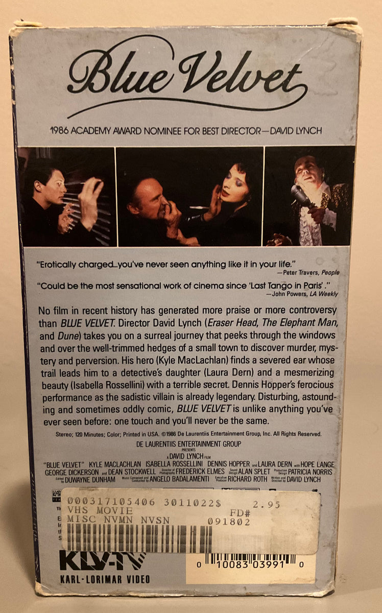 Blue Velvet VHS – Orbit DVD
