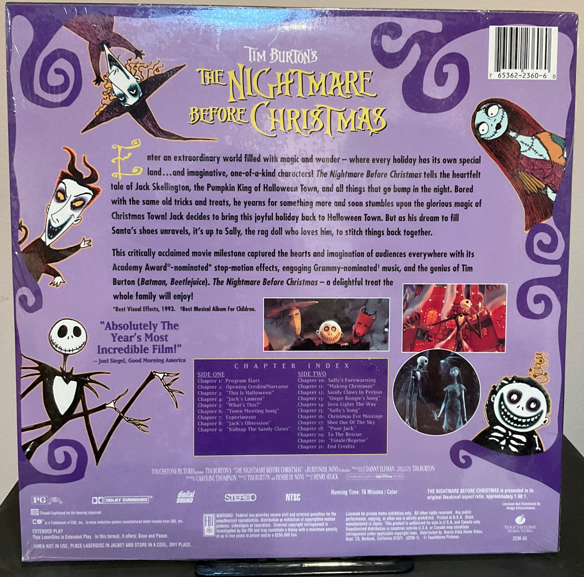 The Nightmare Before Christmas Laserdisc SEALED – Orbit DVD