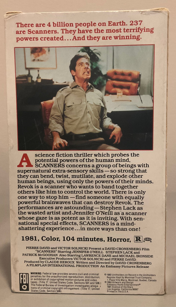 Scanners VHS – Orbit DVD