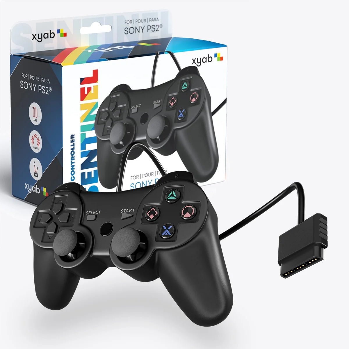 Sentinel Wired PS2 Controller - Black NEW – Orbit DVD