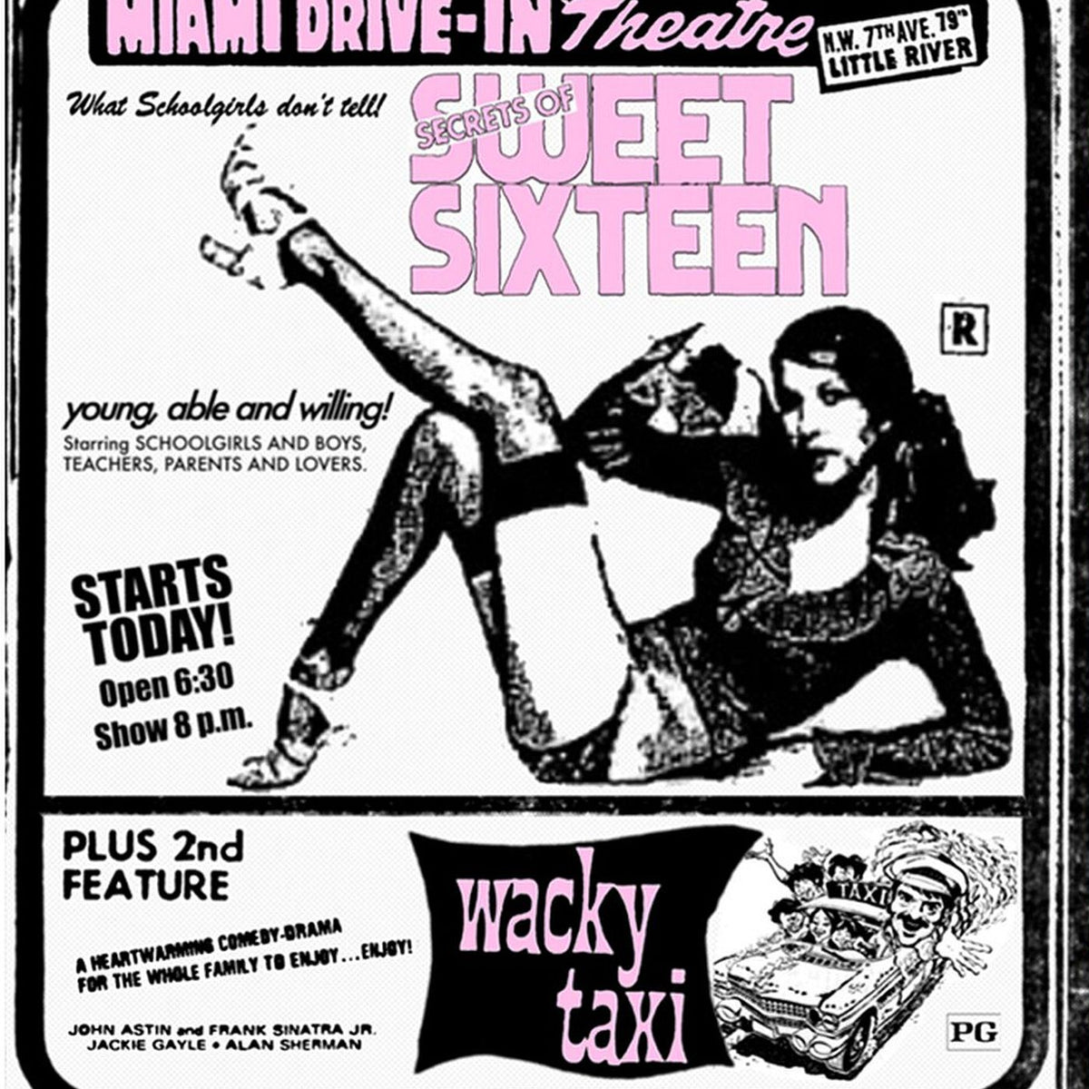 Secrets Of Sweet Sixteen + Wacky Taxi (Drive-in Double Feature #11) US ...