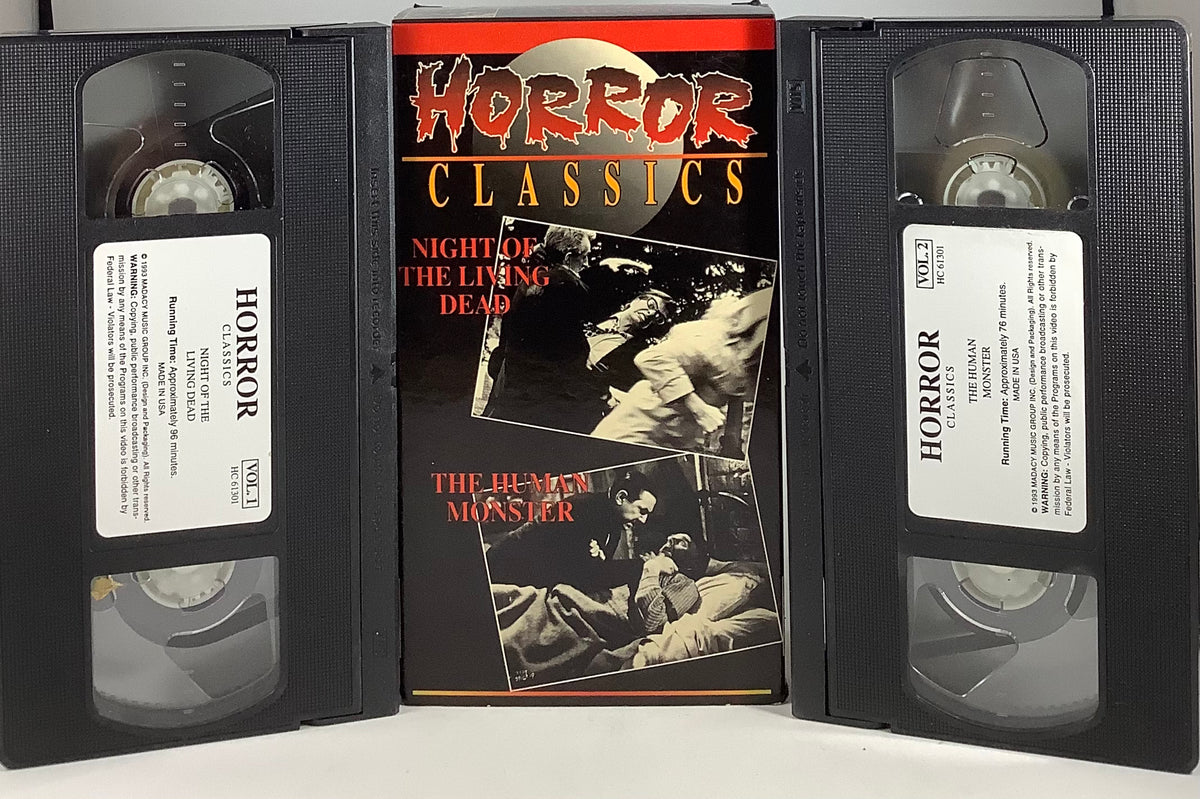 Horror Classics: Night of the Living Dead & The Human Monster VHS ...