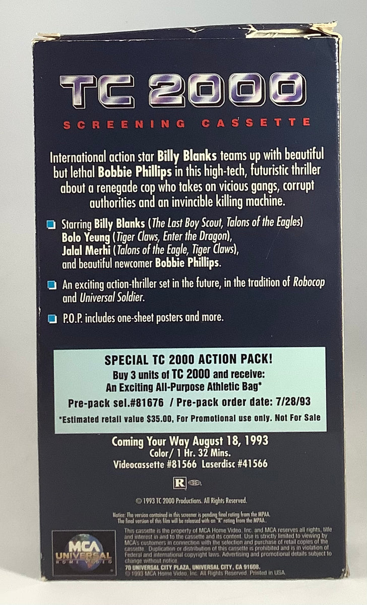 TC 2000 (Screener) VHS – Orbit DVD
